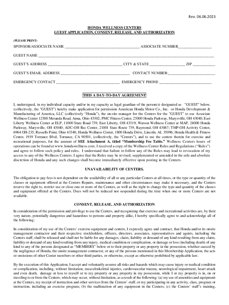 Fillable Online GUEST APPLICATION, CONSENT, RELEASE, AND AUTHORIZATION ...