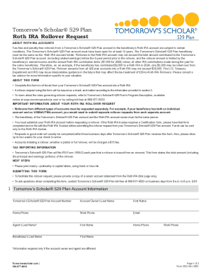 Fillable Online Rollovers From a 529 Plan to Roth IRA: What to Know Fax ...