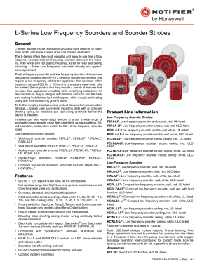 Fillable Online System Sensor P2RL-LF L-Series Indoor Selectable Output ...