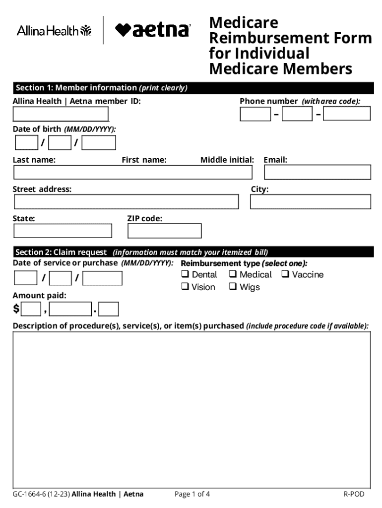 Medicare Reimbursement Forms - Fill Online, Printable, Fillable, Blank ...