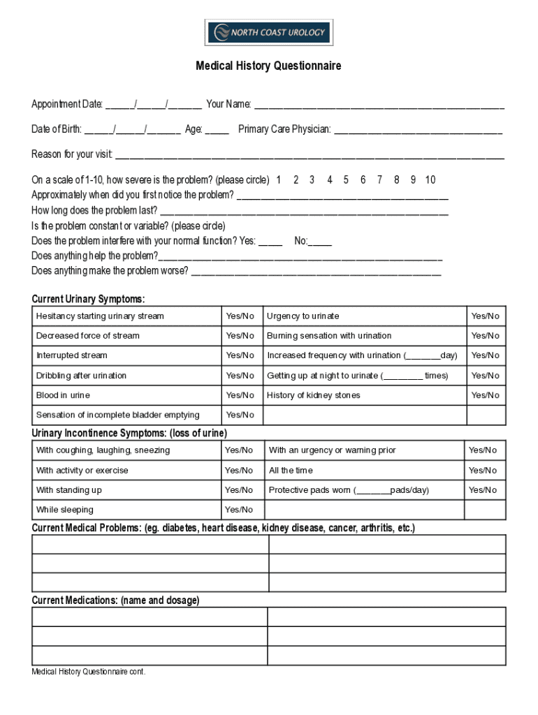 Fillable Online NCU Medical HX Fax Email Print - pdfFiller