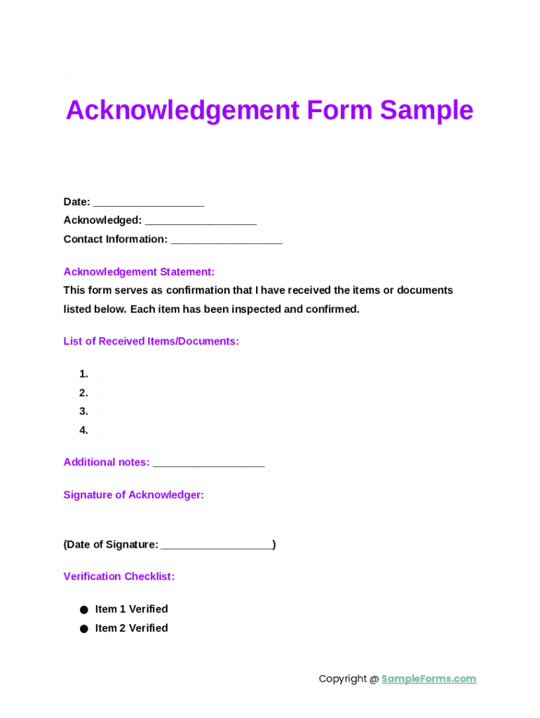 Acknowledgment Template: Easy-to-Use for ... Doc Template | pdfFiller