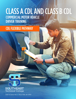 Fillable Online commercial motor vehicle driver training cdl flexible ...
