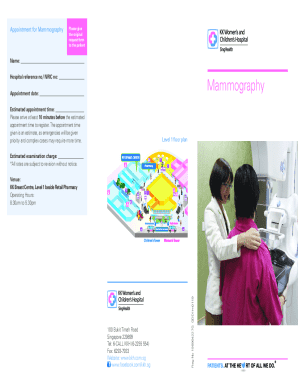 Fillable Online Book Your Digital Mammography Appointment Fax Email ...