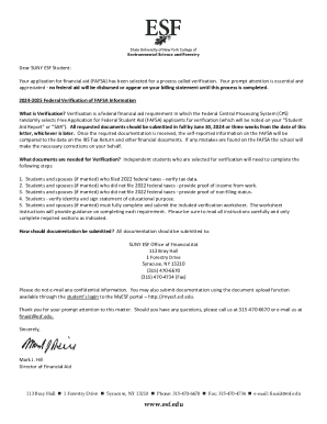 Fillable Online 2024 - 2025 Federal Verification of FAFSA Information ...