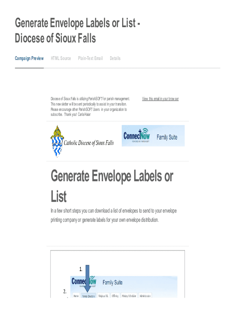 Fillable Online Generate Envelope Labels or List Fax Email Print ...