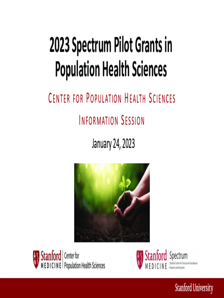 Fillable Online med stanford Spectrum Pilot Grant Application ...
