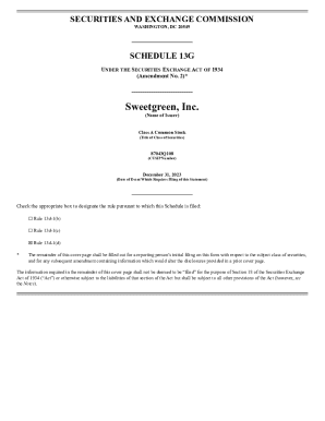 Fillable Online Sec Form 13G Filing - BlackRock Inc.Sweetgreen Inc. Fax ...