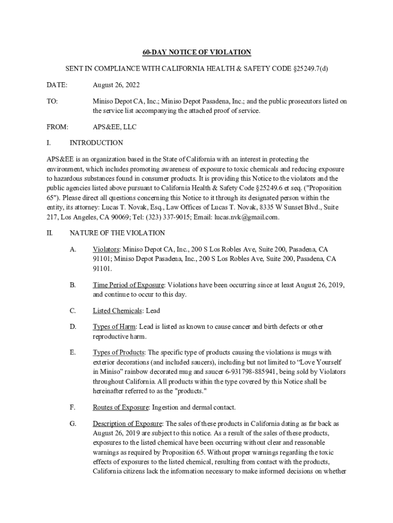Fillable Online oag ca Miniso Mugs 60DayNotice APS.docx Fax Email Print ...
