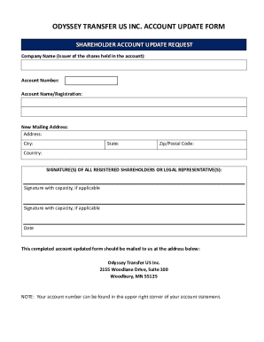 Fillable Online ODYSSEY TRANSFER US INC. STOCK POWER FORM Fax Email ...