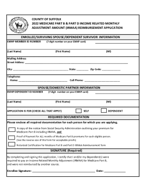 Fillable Online IRMAA Reimbursement - NYS Civil Service Fax Email Print ...