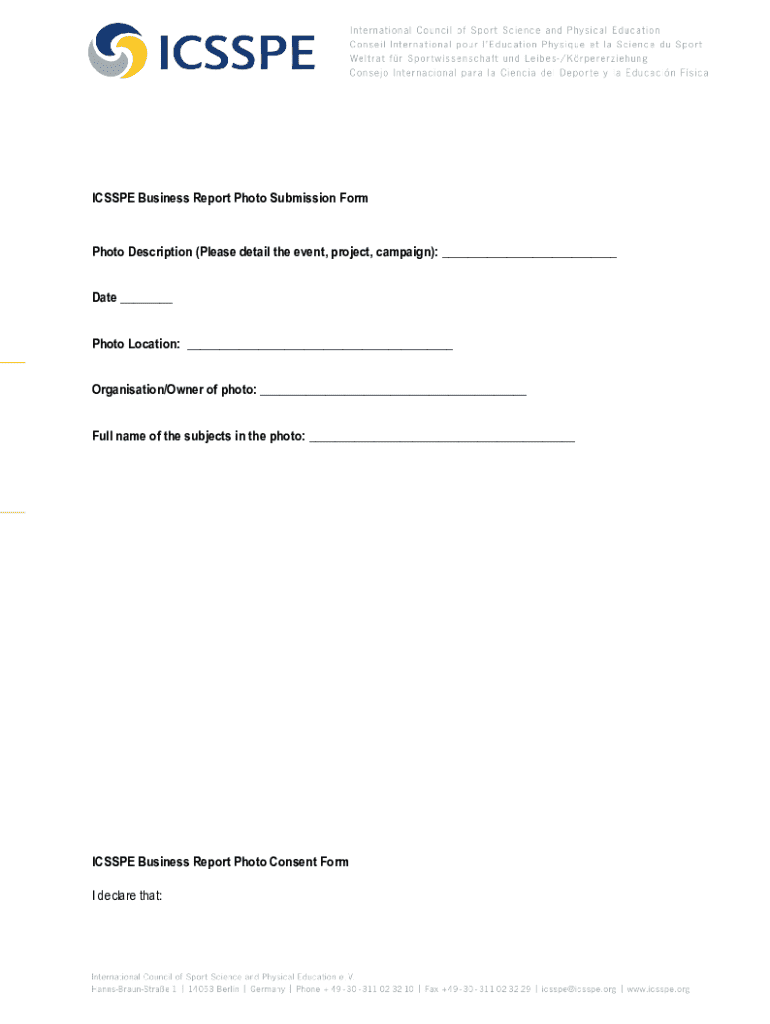 Fillable Online Physical EducationInternational Council of Sport ...