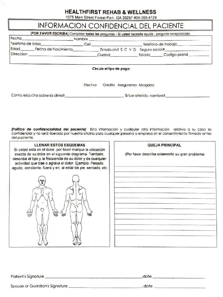 Fillable Online ServicesLive Health First - HealthFirst Chiropractic ...