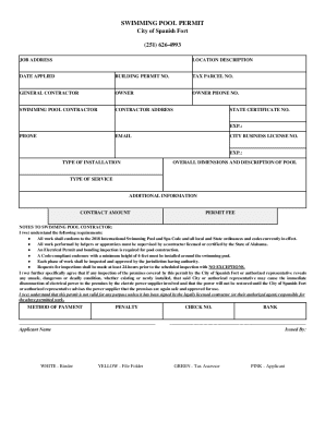 Fillable Online PERMIT FORMS & INFO Fax Email Print - pdfFiller