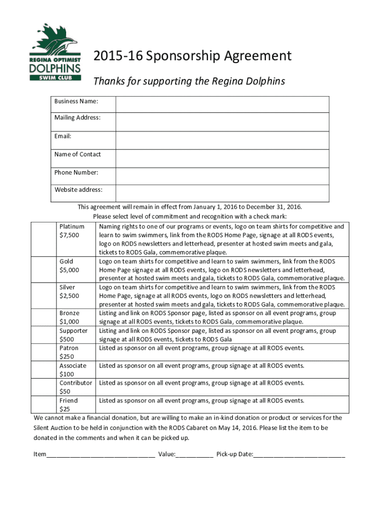 Fillable Online Sponsorship, Naming Rights and Advertising Policy Fax ...