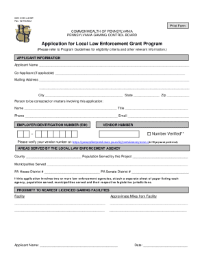 Fillable Online gamingcontrolboard pa Licensing Applications and Other ...