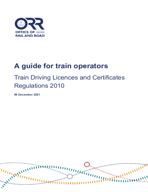 Fillable Online Train Driver Licences and Certificates Regulations Fax ...