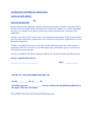 Fillable Online affidavit.pdf - NJ.gov Fax Email Print - pdfFiller