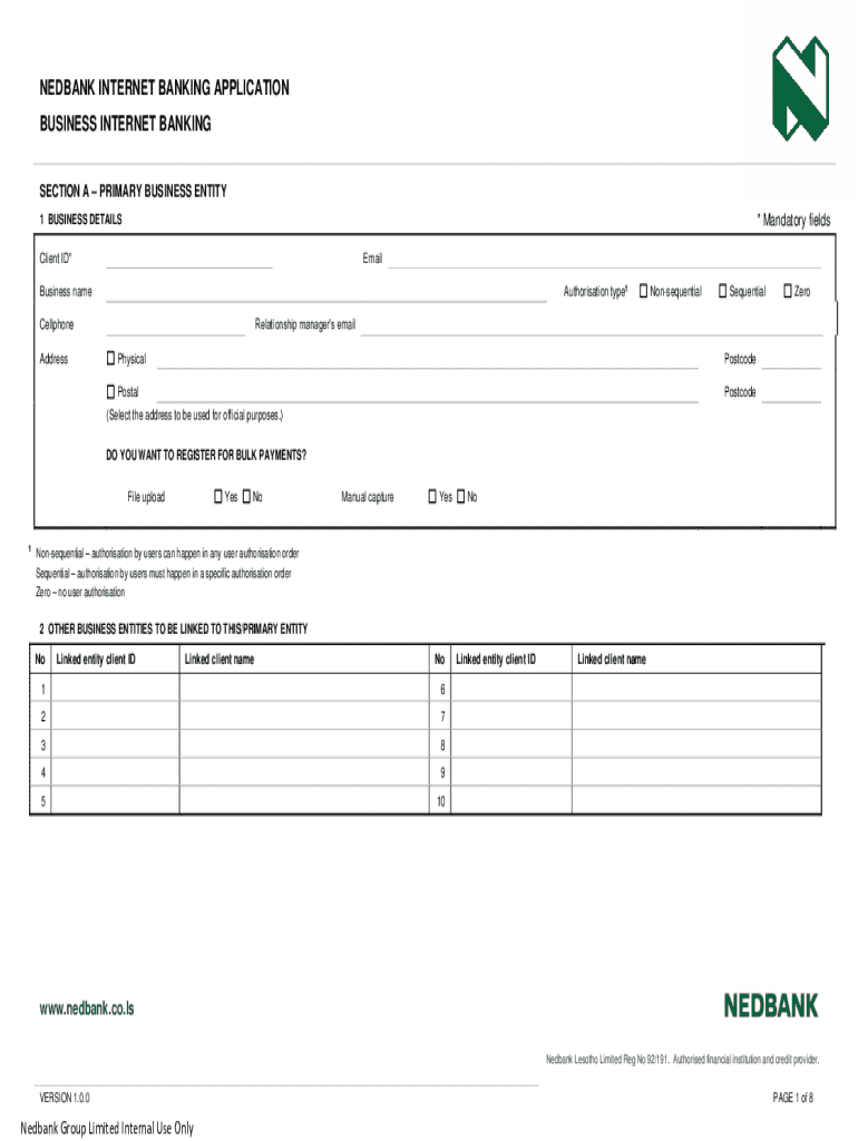 Fillable Online Internet Banking Application Form - Corporate Profile Fax Email Print - pdfFiller