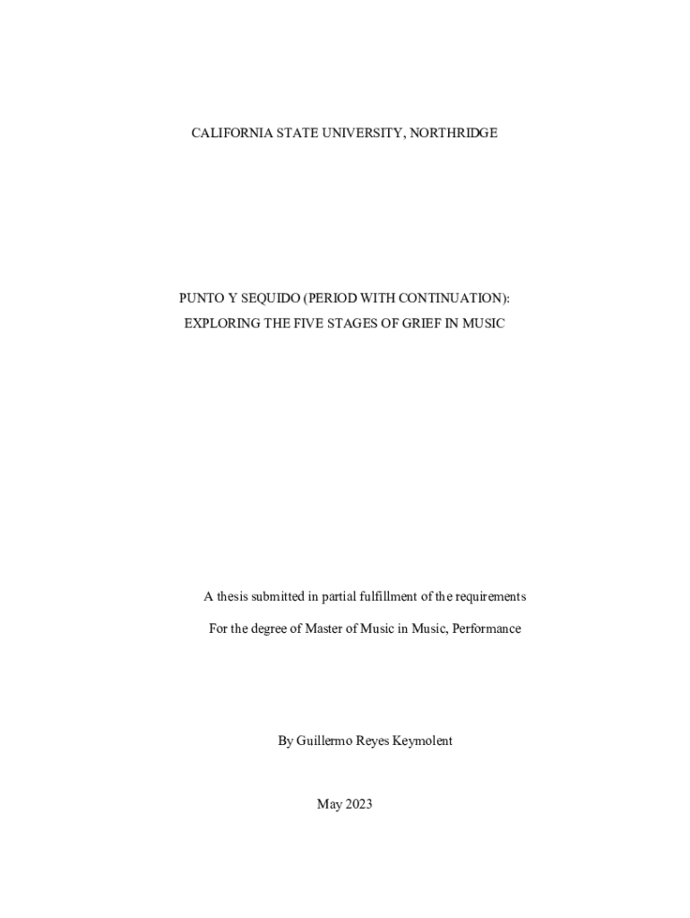 Fillable Online CALIFORNIA STATE UNIVERSITY, NORTHRIDGE PUNTO Y ... Fax ...