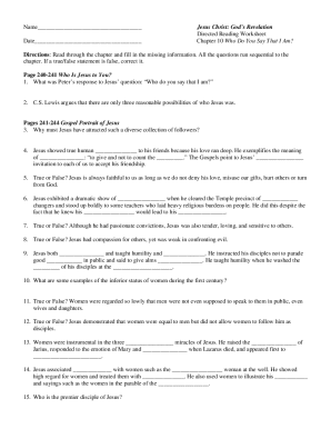 Fillable Online Directed Reading Worksheet, Chapter 1 Fax Email Print ...