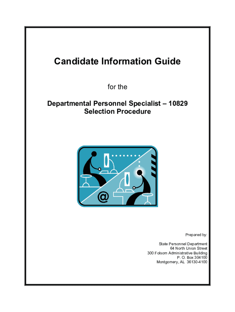 Fillable Online personnel alabama Candidate Information Guide - Alabama ...