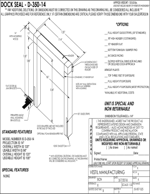Fillable Online Standard Dock Seal - Loading Dock Weather Seals Fax ...
