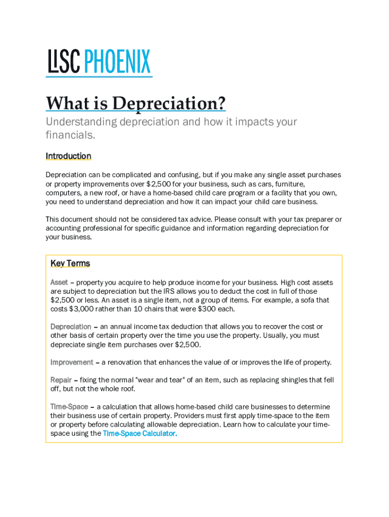 Fillable Online What Is Depreciation and How Do You Calculate It? Fax Email Print - pdfFiller