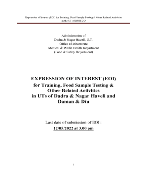 Fillable Online vbch dnh nic Expression Of Interest (Eoi) For Training ...