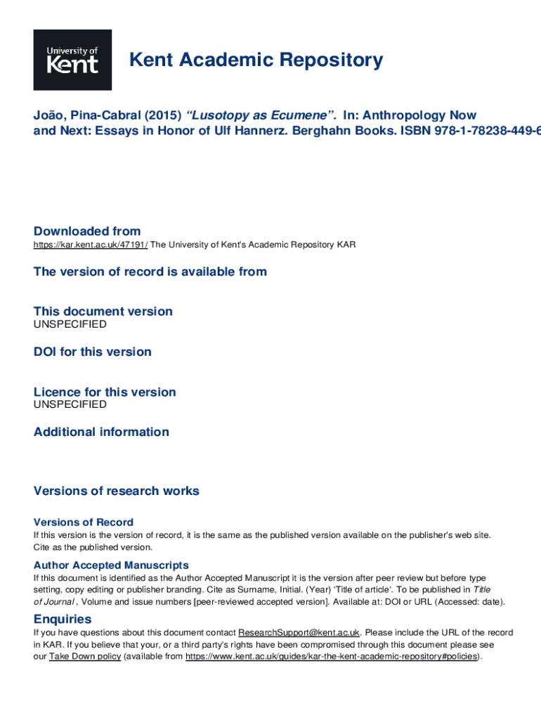 Fillable Online kar kent ac Chapter 12 Lusotopy as EcumeneRequest PDF Fax Email Print - pdfFiller