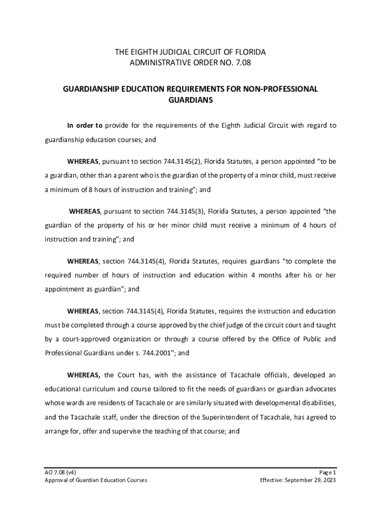 Fillable Online the eighth judicial circuit of florida administrative order no. ... Fax Email ...