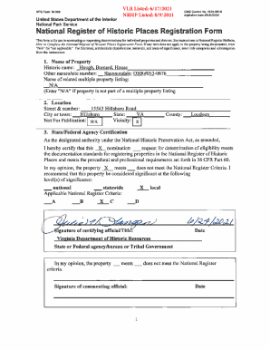 Fillable Online This form is for use in nominating or requesting detcnninations for individual ...