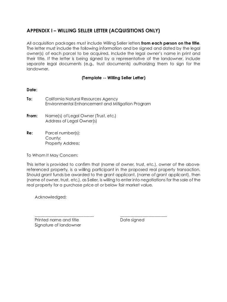 Fillable Online resources ca Sample Willing Buyer/Willing Seller ...