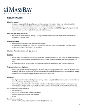 Fillable Online What is a Resume? (Definition + Writing Guide ...