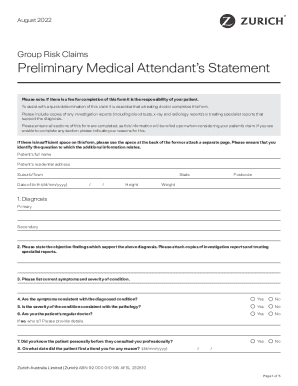 Fillable Online Preliminary Medical Attendant's Statement Fax Email Print - pdfFiller