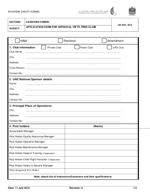 Fillable Online aviation safety forms section: licensing forms Fax ...