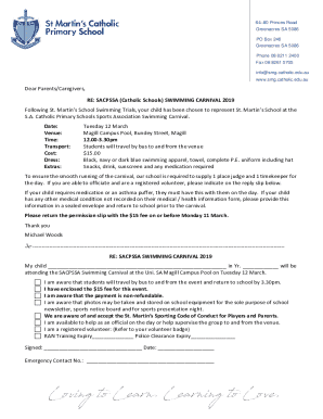 Fillable Online St Martin's Catholic Primary School Fax Email Print ...