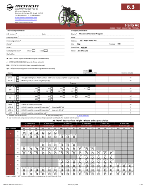 Fillable Online HELIO A6: Lightweight Folding Wheelchair Fax Email ...