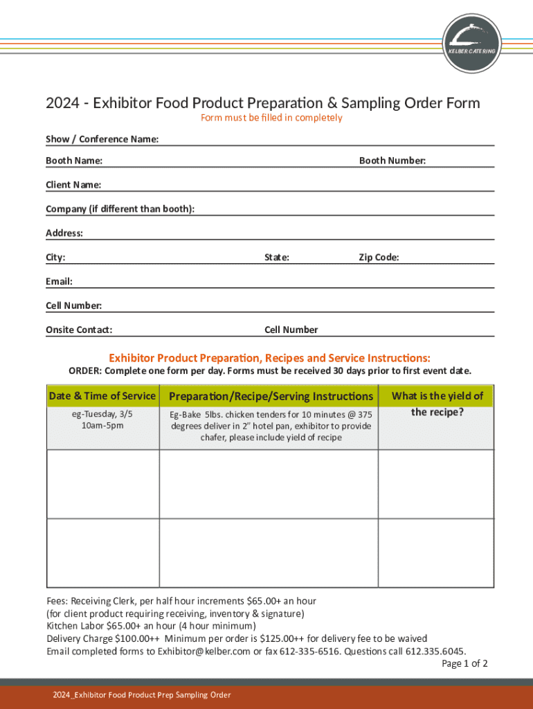 Fillable Online Exhibitor Booth Reservation & Payment Form June 17-22 ...
