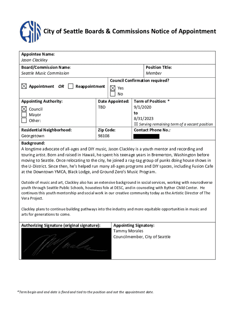 Fillable Online SEATTLE CITY COUNCIL - Record No: Min 306 Fax Email ...