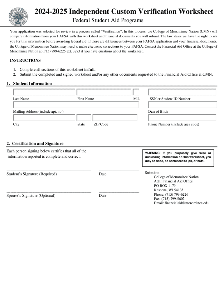 Fillable Online If there are differences between your FAFSA application ...