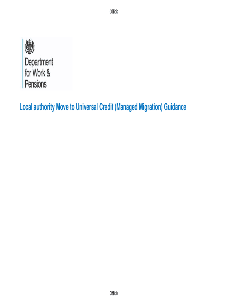 Fillable Online Move to Universal Credit if you get a Migration Notice ...