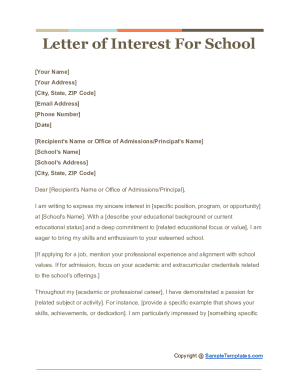 Fillable Online School Enrollment Letter Sample - Fill Online ...