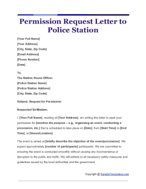 Fillable Online Permission Request Letter Samples Fax Email Print ...