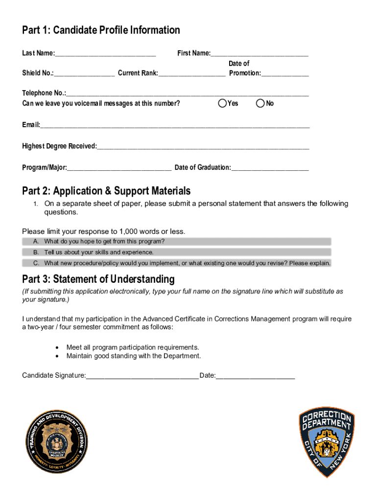 Fillable Online Corrections Leadership and Management (Graduate Certificate) Fax Email Print ...