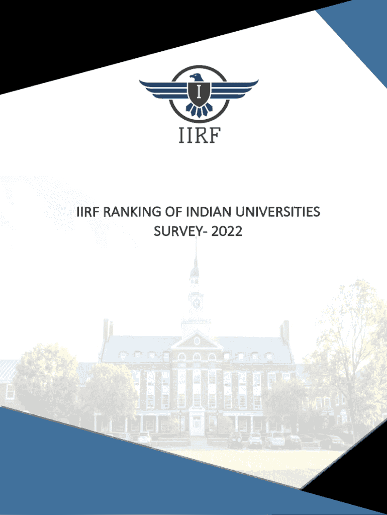 Fillable Online IIRF Ranking Form Survey 2022Ranked 20th among ... Fax ...
