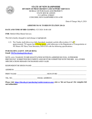 Fillable Online Fillable Online ADDENDUM # 1 TO BID INVITATION 17-24 ... Fax Email Print - pdfFiller