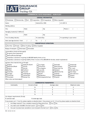 Fillable Online NON-FLEET APPLICATION 7 Fax Email Print - pdfFiller