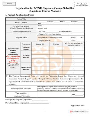 Fillable Online instructions for filling in the final application form ...