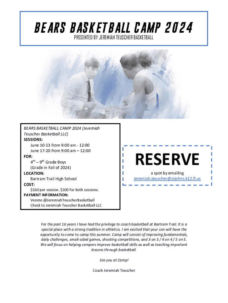 Fillable Online Jeremiah-Teuscher-Basketball-Camp-Registration-Form ...